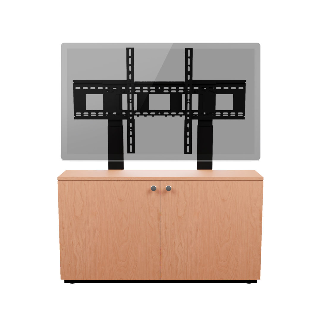 Thin 2-Bay Credenza | Conference Room Cabinet | AVTEQ