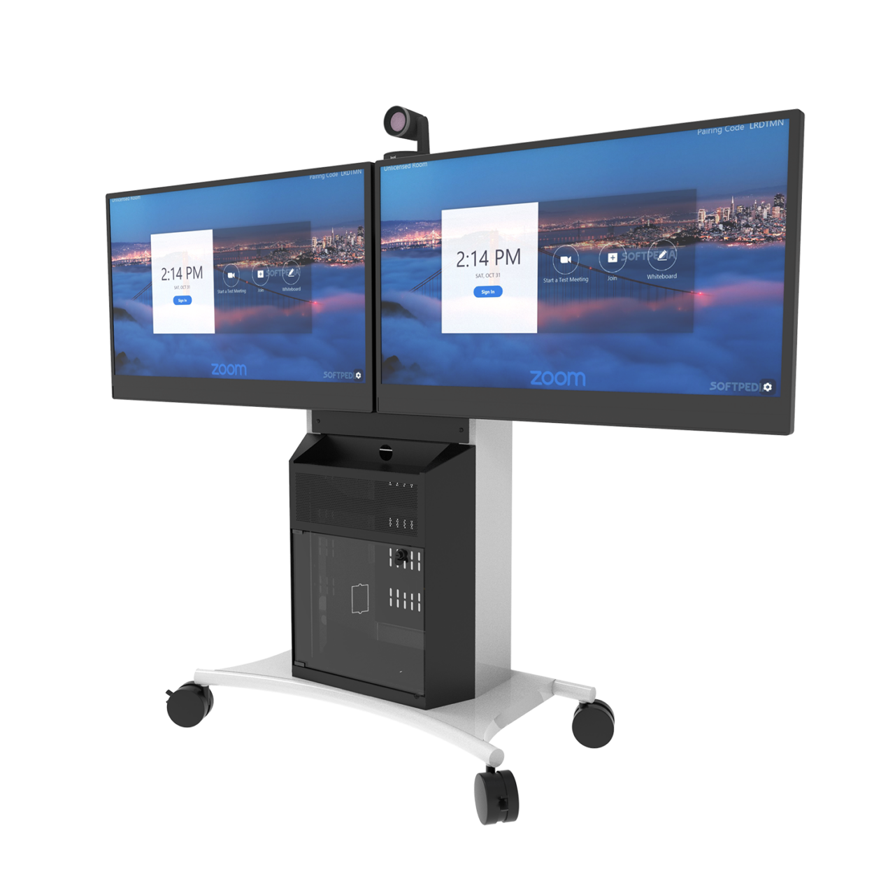 RPS-1000L Cart for Dual 50-75" Displays | Carts & Stands | Avteq