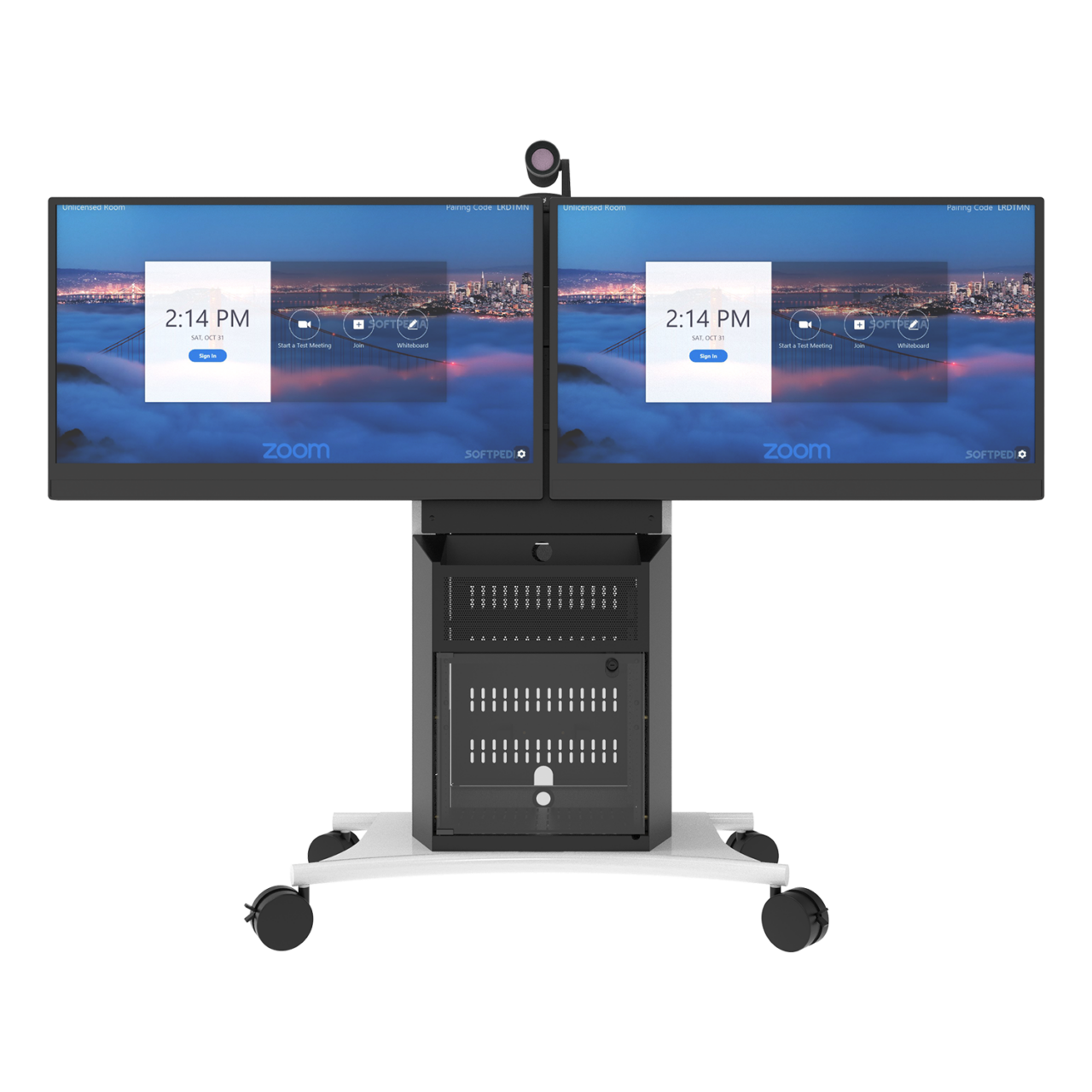 RPS-1000L Cart for Dual 50-75" Displays | Carts & Stands | Avteq
